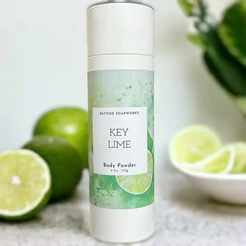 Talc Free Body Powder: Key Lime | Bayside Soapworks