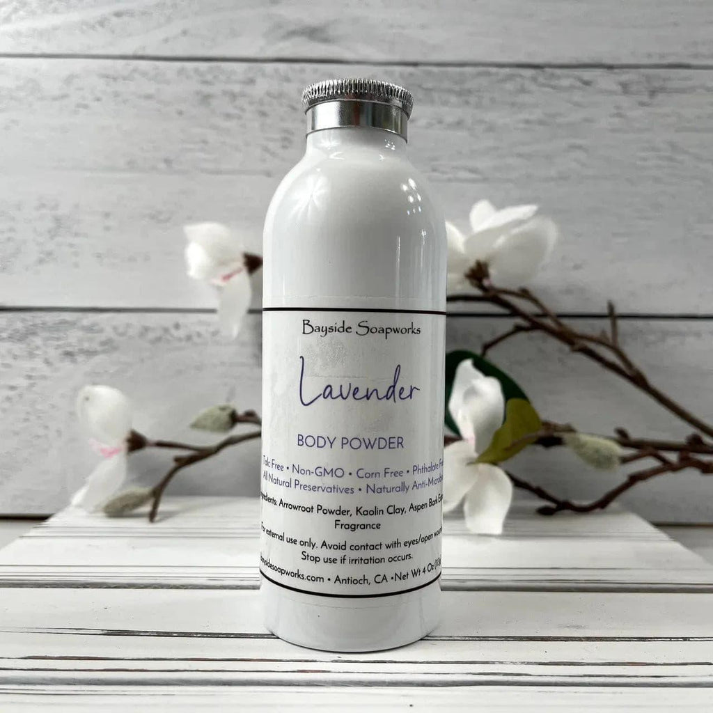Talc Free Body Powder: Lavender | Bayside Soapworks